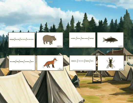 Morseovka pro děti - zakódovaná slova | UnoDuo.cz